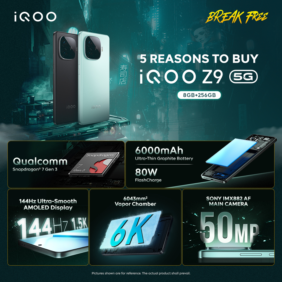 Ready Stock-Vivo iQOO Z9 5G(8GB + 256GB/12GB + 256GB)[ 1 YEAR VIVO ...
