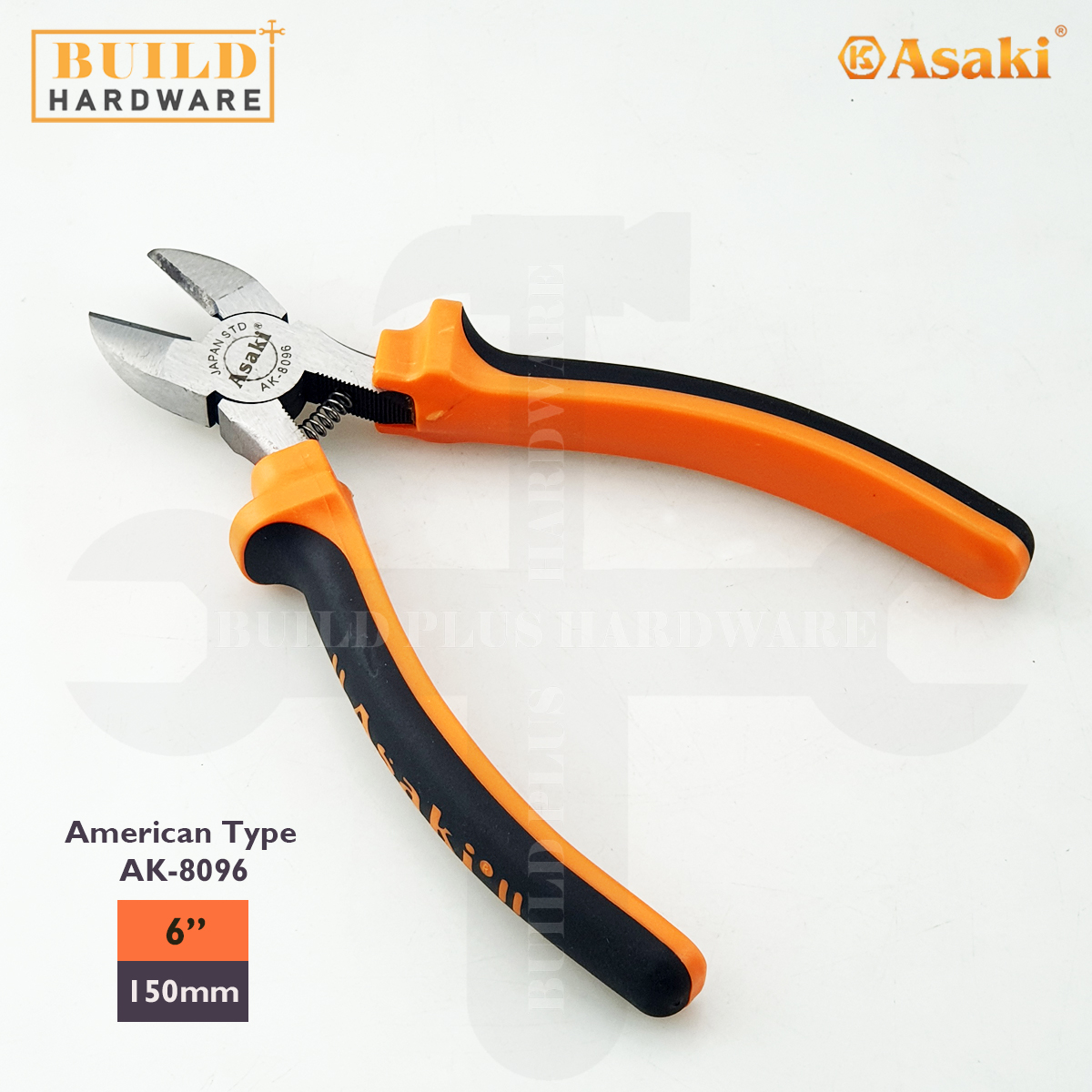 ASAKI Diagonal Cutting Plier 6"/8" AK-8096/AK-8110 American Type ...