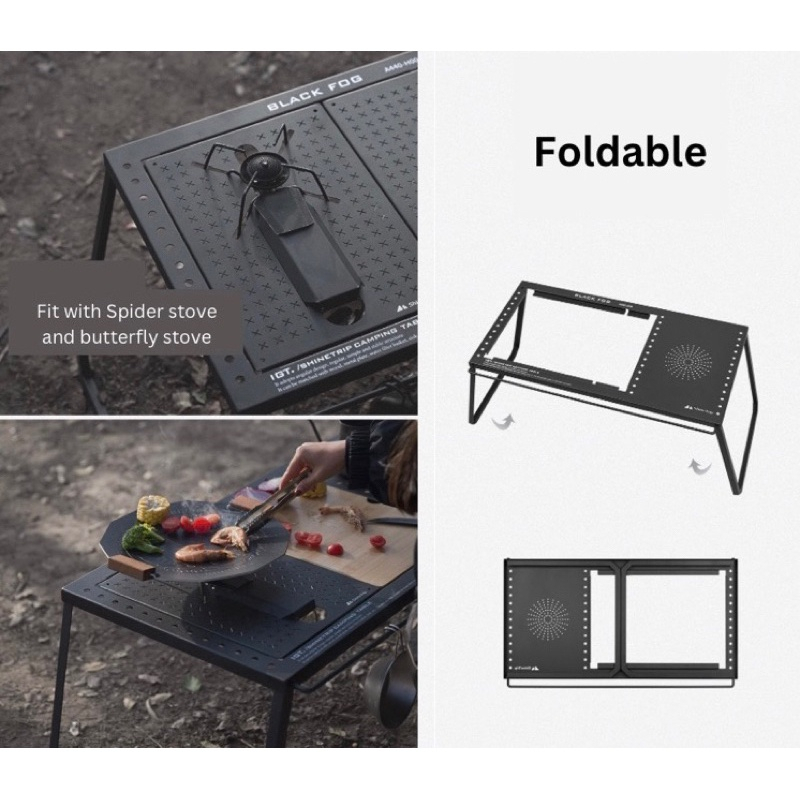 ShineTrip IGT Free Combination Foldable Table A440-H00 Black Mist ...