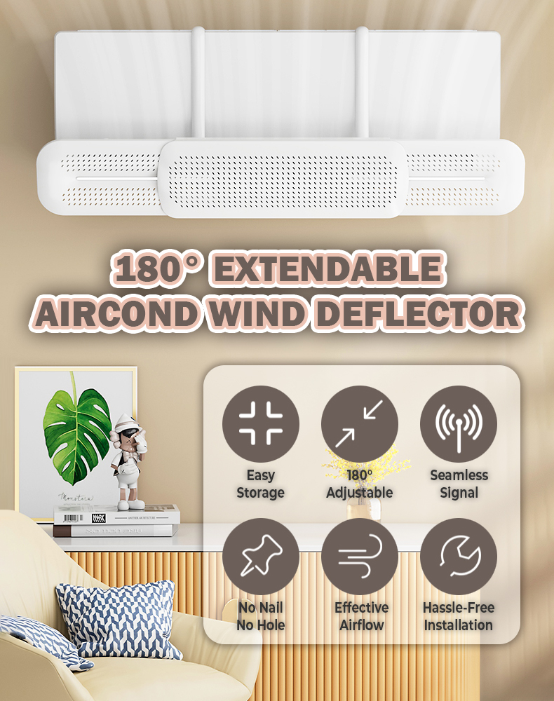 Adjustable Foldable Air Conditioner Wind Deflector Extendable ...