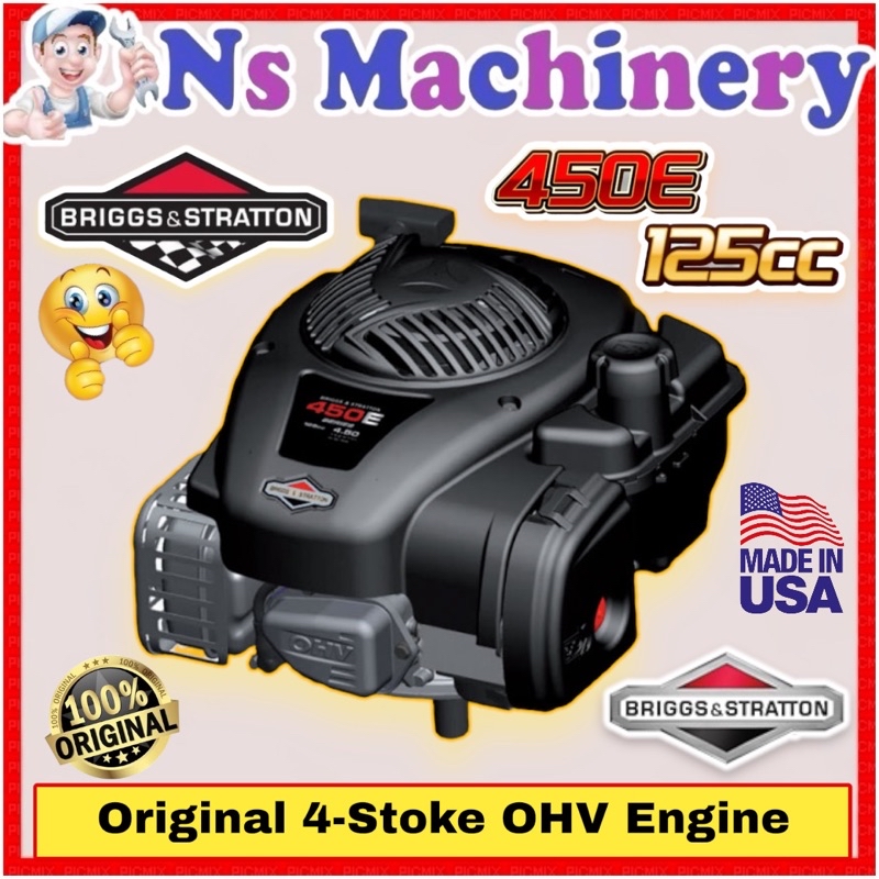 Briggs and Stratton B&S 450E 125cc OHV 4-Stroke Engine For LawnMower ...