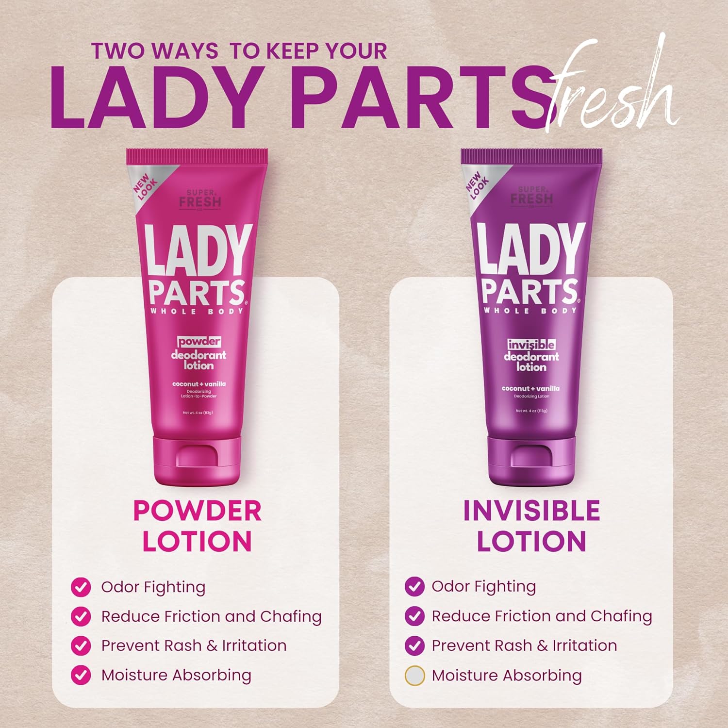 GENUINE Super Fresh Lady Parts | Man Parts Whole Body Deodorant ...