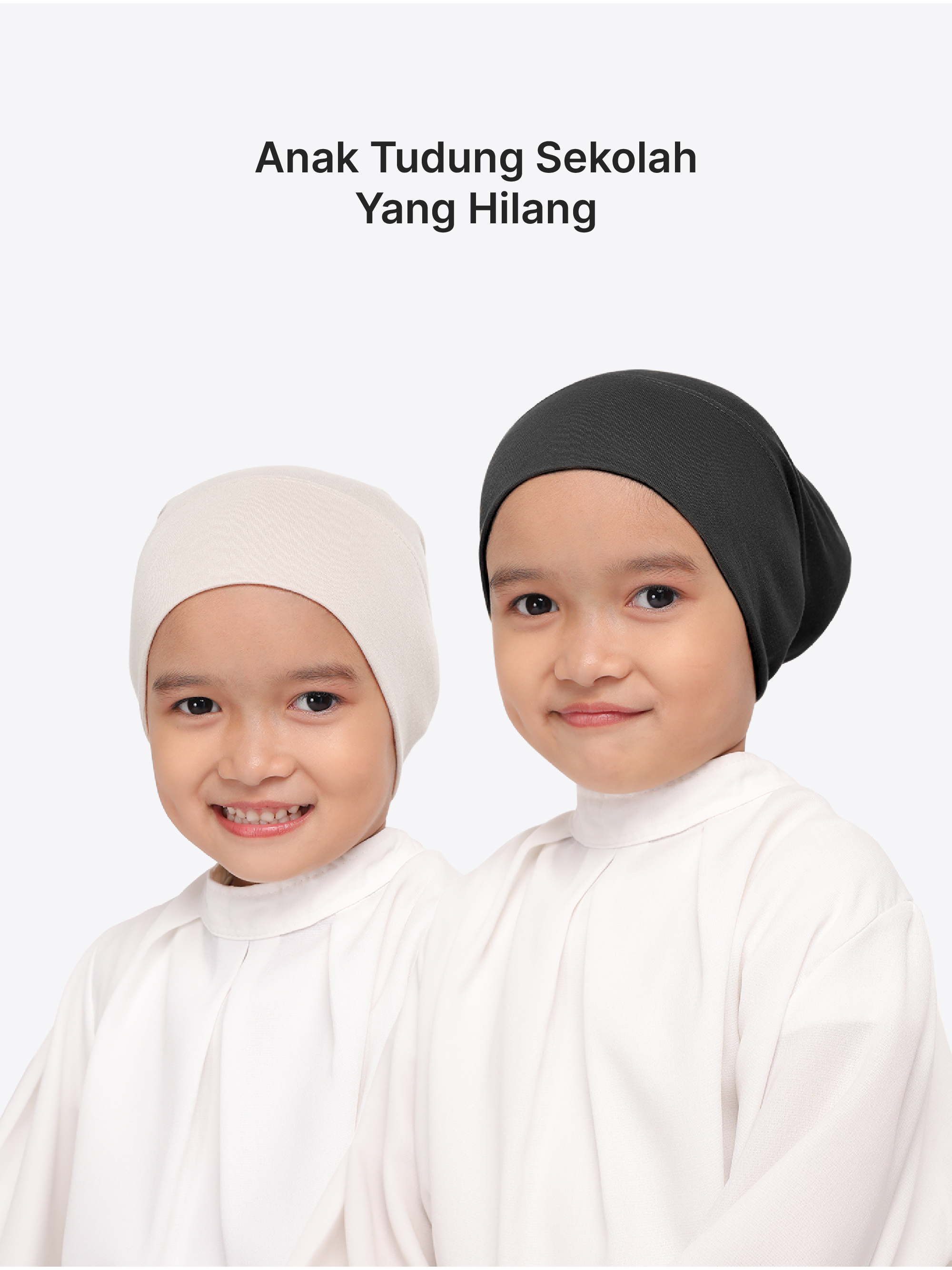 GERPI Wardah Kids Set Inner Anak Tudung Sekolah Scarf Budak 3 Snowcap ...