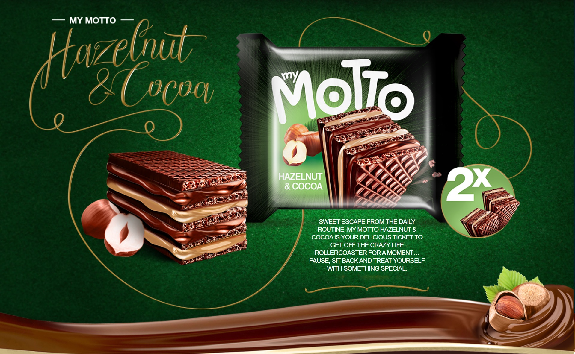 My Motto Crispy Two-Piece Wafer 30g - Assorted (Cocoa & Cocoa ...