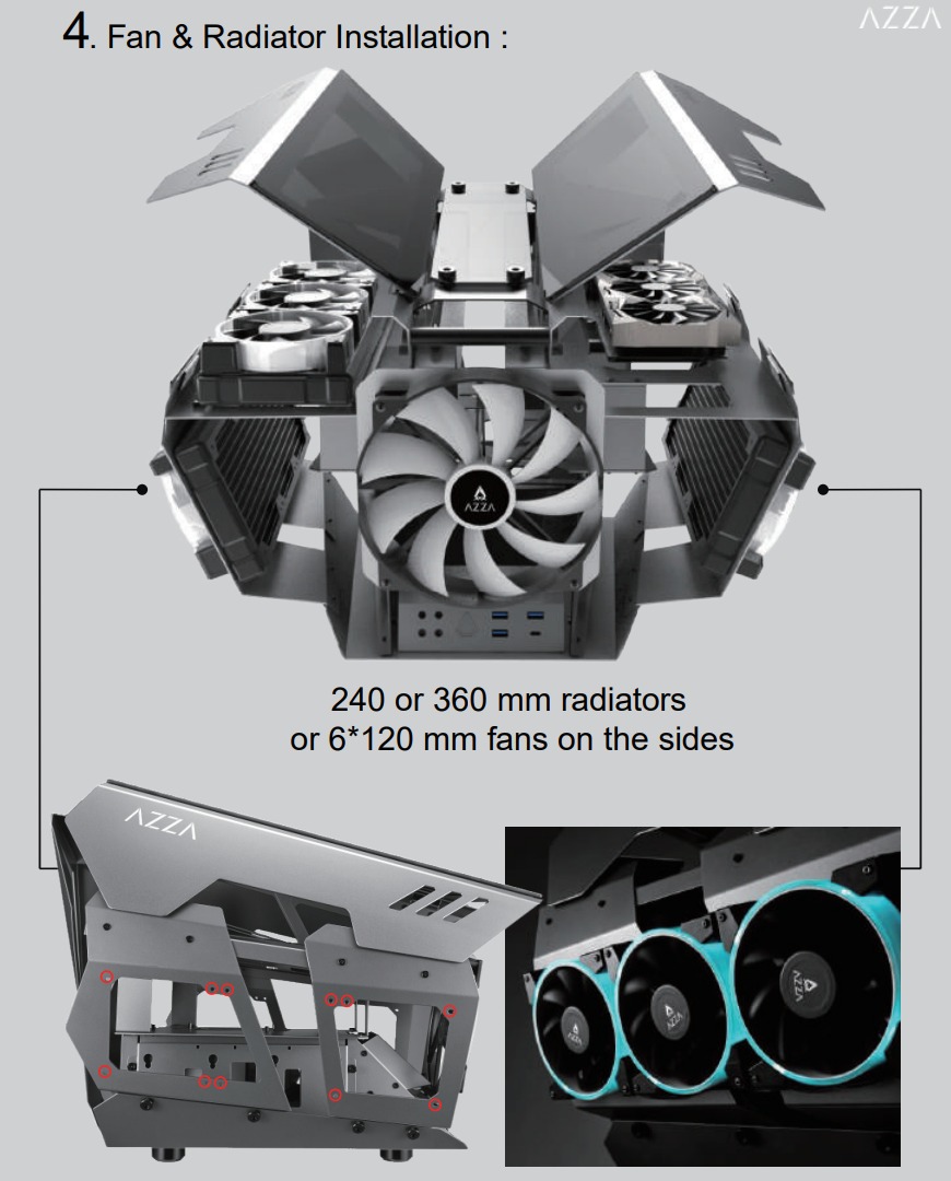 Azza OVERDRIVE 807 PCI-E 4.0 Aluminum ATX Premium Gaming Concept Casing ...
