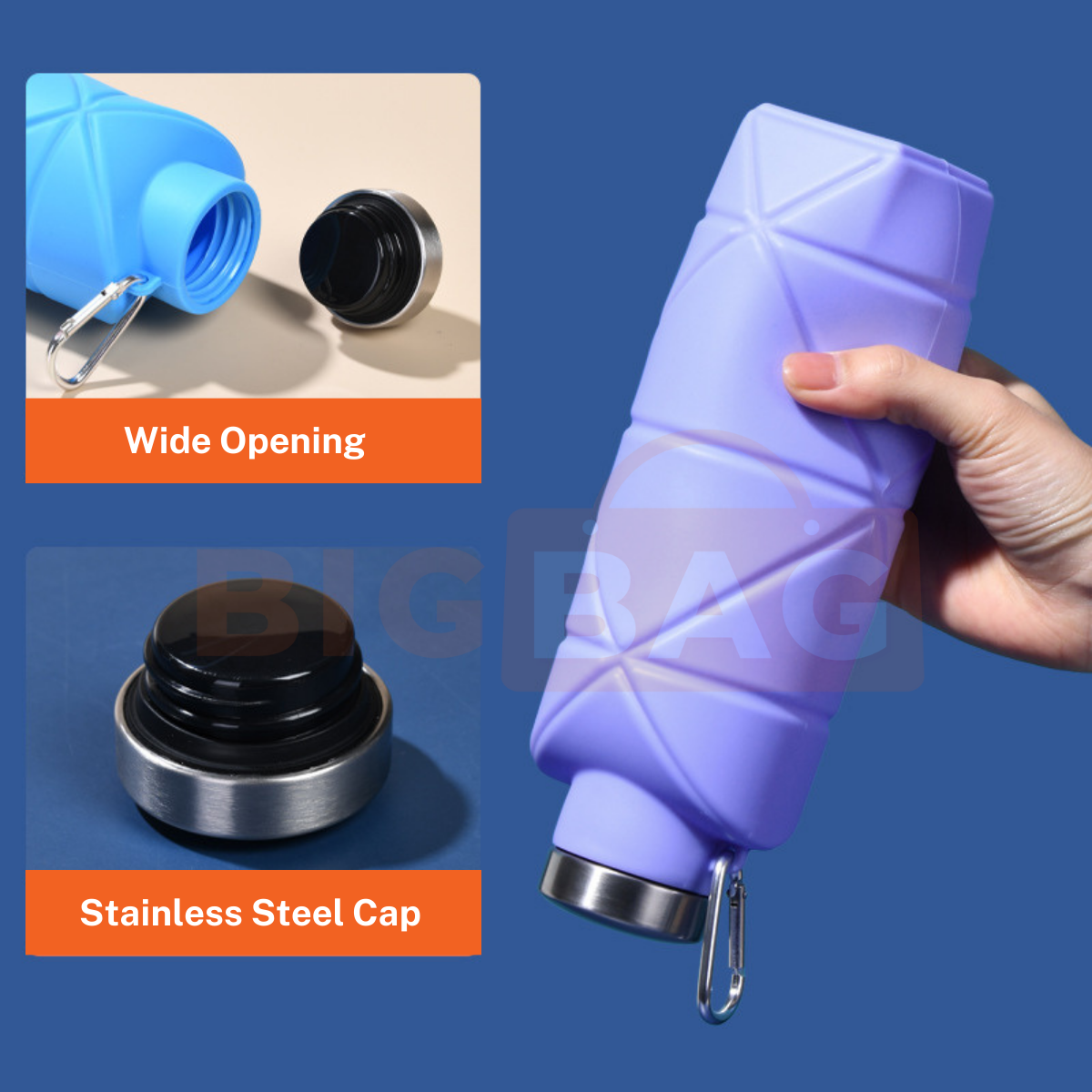 700ml Foldable Water Bottle Botol Air Lipat Foldable Bottle Water ...