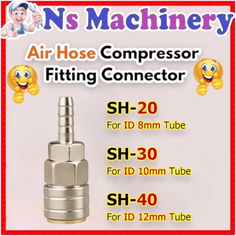 Air Hose Pneumatic Air Compressor Connector Coupler Socket Quick ...