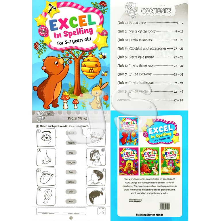 EXCEL IN SPELLING FOR 5-7 YEARS OLD BOOK 1-4 | EFFECTIVE SPELLING ...