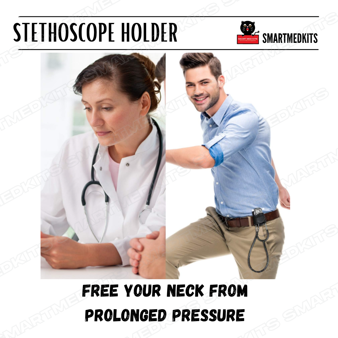 NEW Professional Stethoscope Holder Faux Leather Hip Clip Case Portable ...