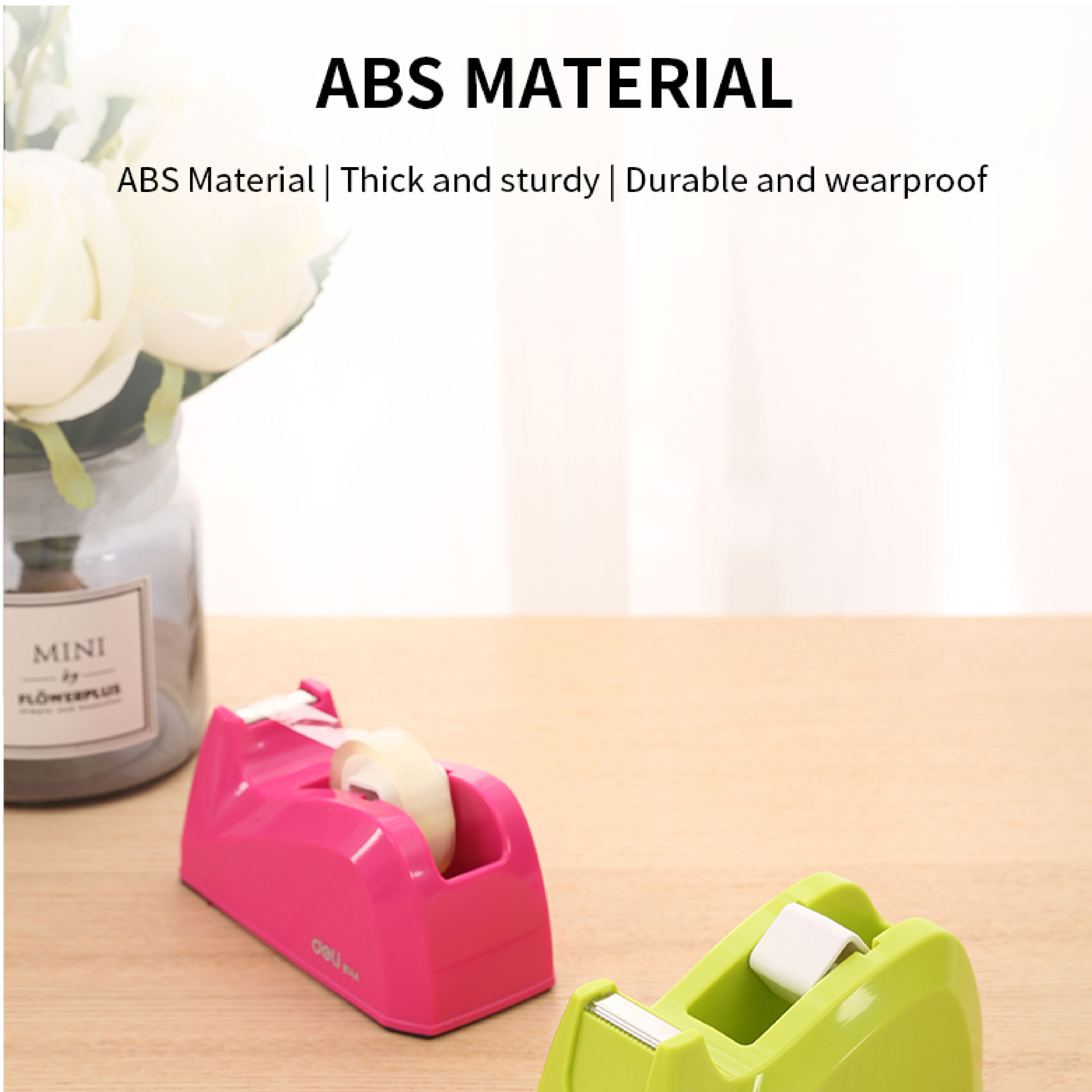 Deli Compact Tape Dispenser Anti-Slip Salotape Holder Office Supplies ...