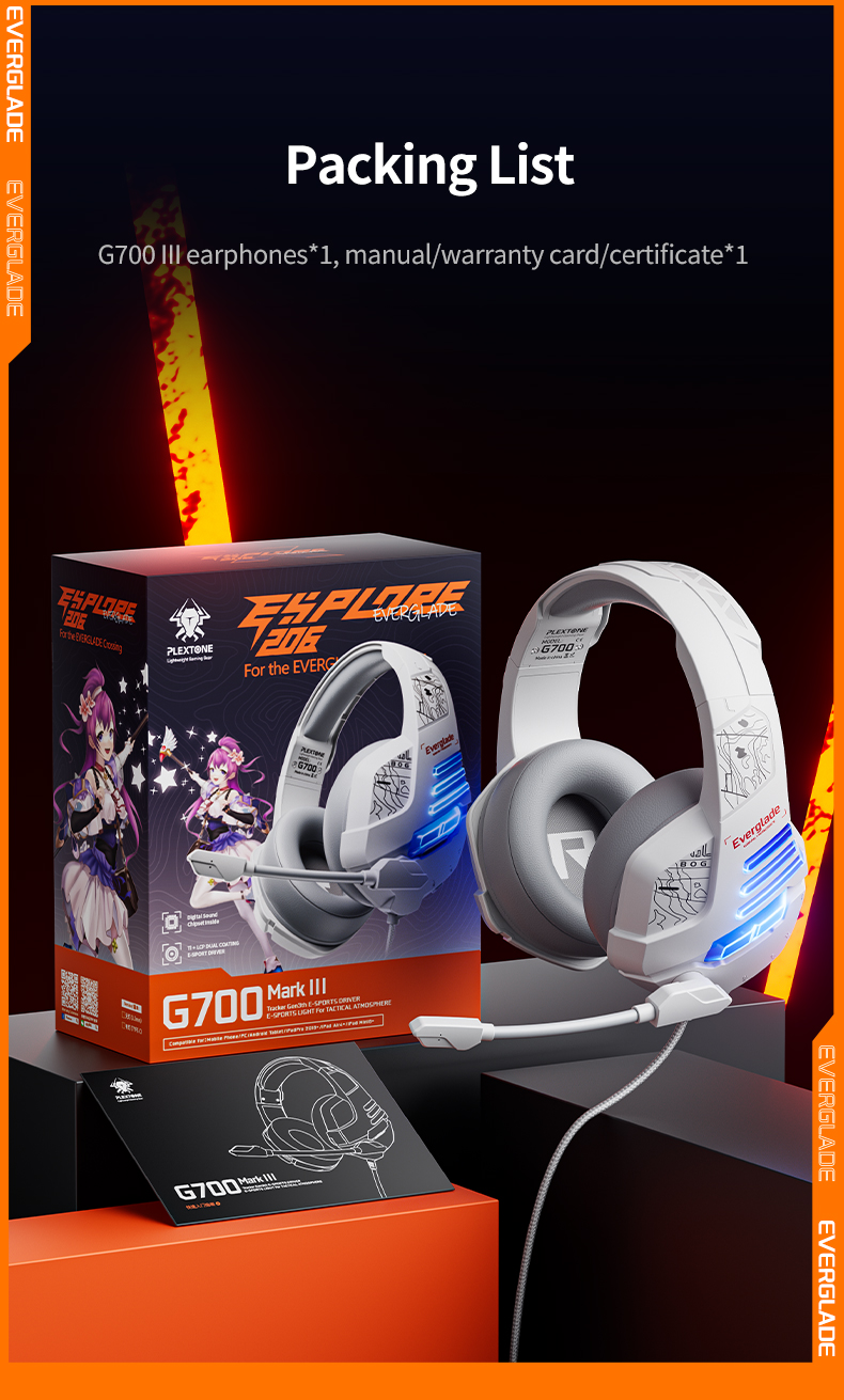 Plextone G700 Mark III Gaming Headset - Razor Series - Type-C + Lampu ...