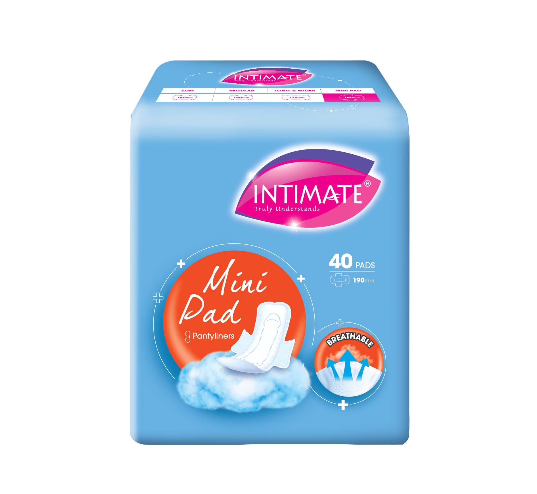 (P80) Intimate Mini Pad Wing 190mm (40's) | Shopee Malaysia