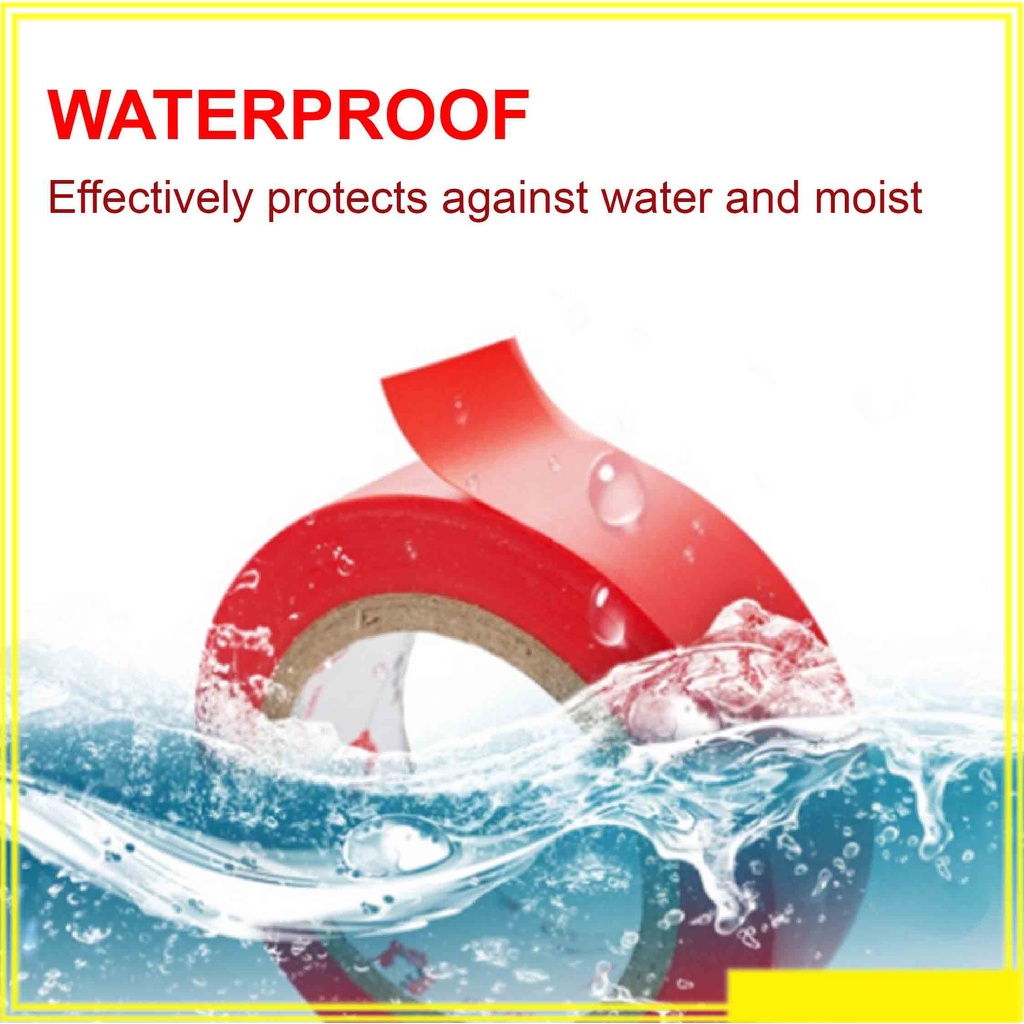 PVC WIRE TAPE 18MM X 5M X 0.12MM ELECTRICAL INSULATION PVC TAPE STRONG ...