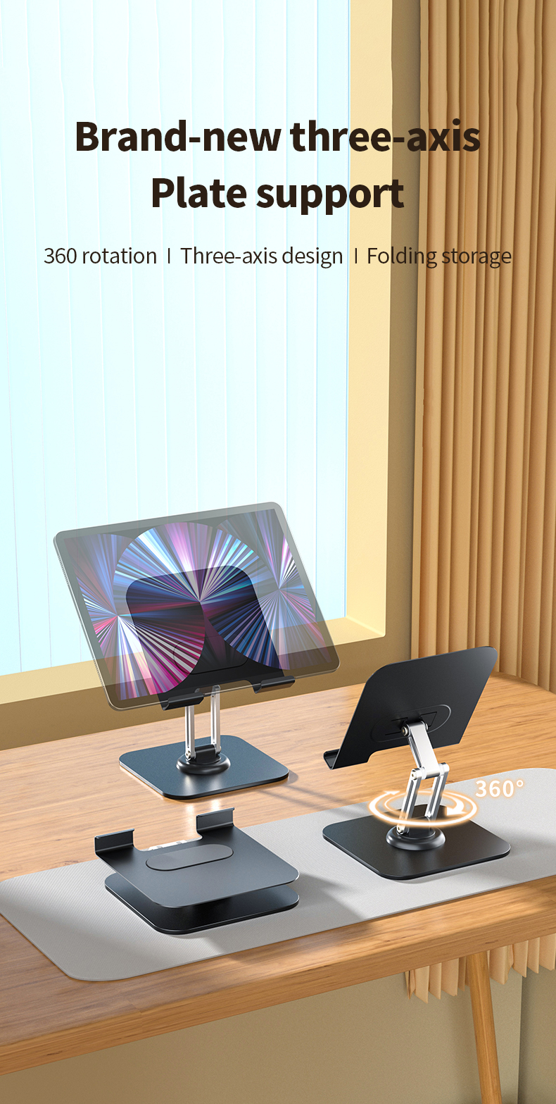 the Aryl™ Adjustable Steel Tablet Stand Holder with 360° Rotating Base ...