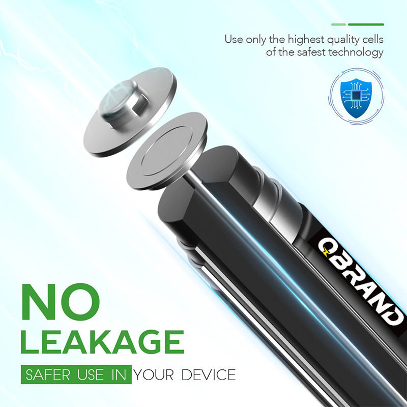 Qbrand 1.5V AA Alkaline Battery High Capacity Long Use Work Over 10H ...