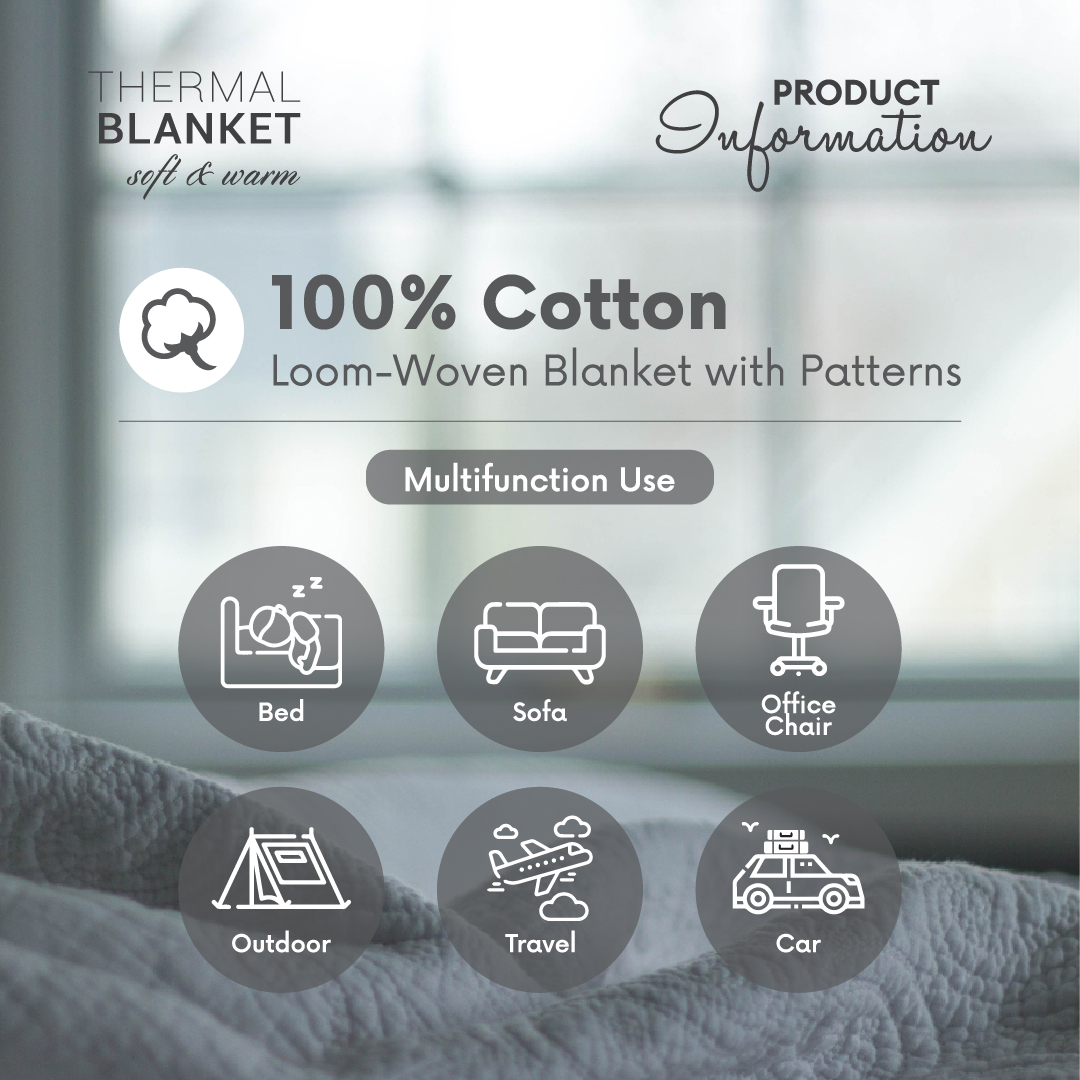 Jean Perry 100% Cotton Thermal Blanket [SSPHXB] | Shopee Malaysia