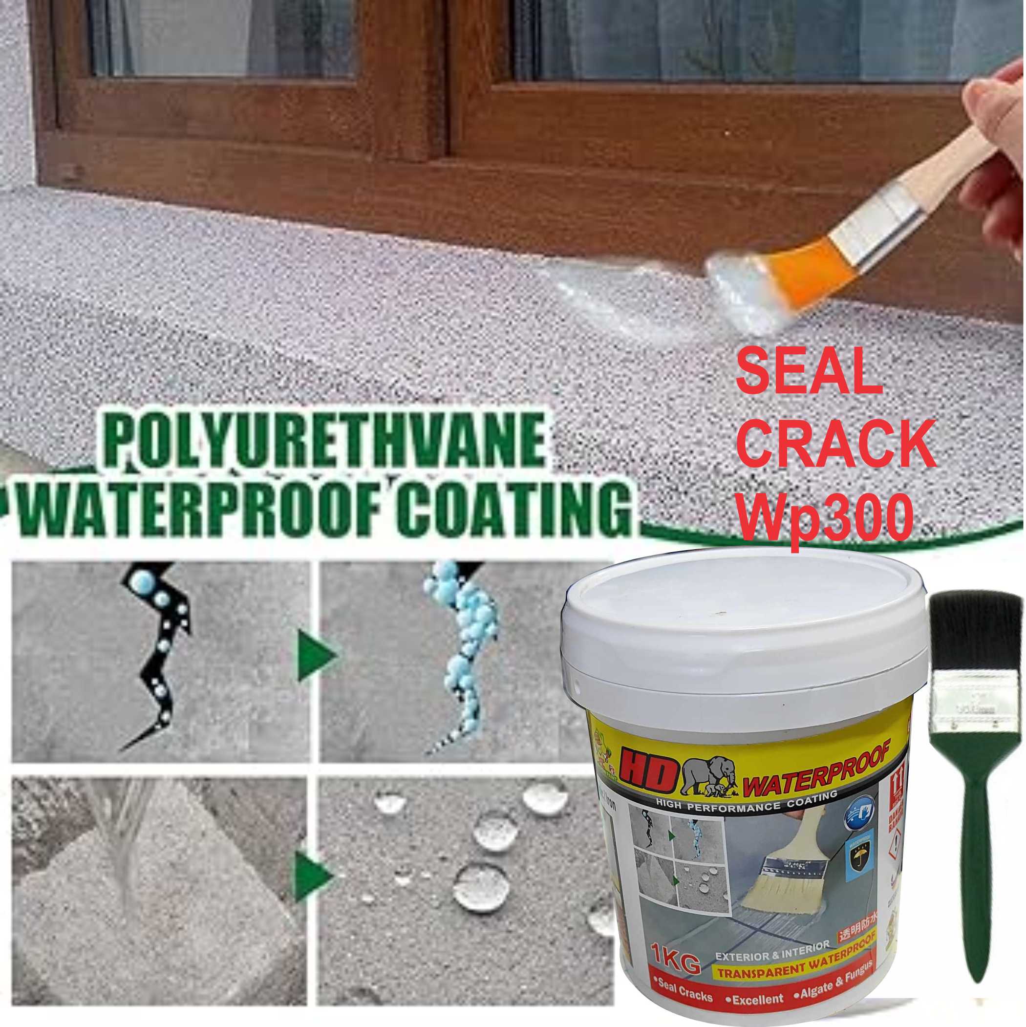 WP300 Transparent Waterproof Glue Gam Kalis Air Waterproofing Paint ...