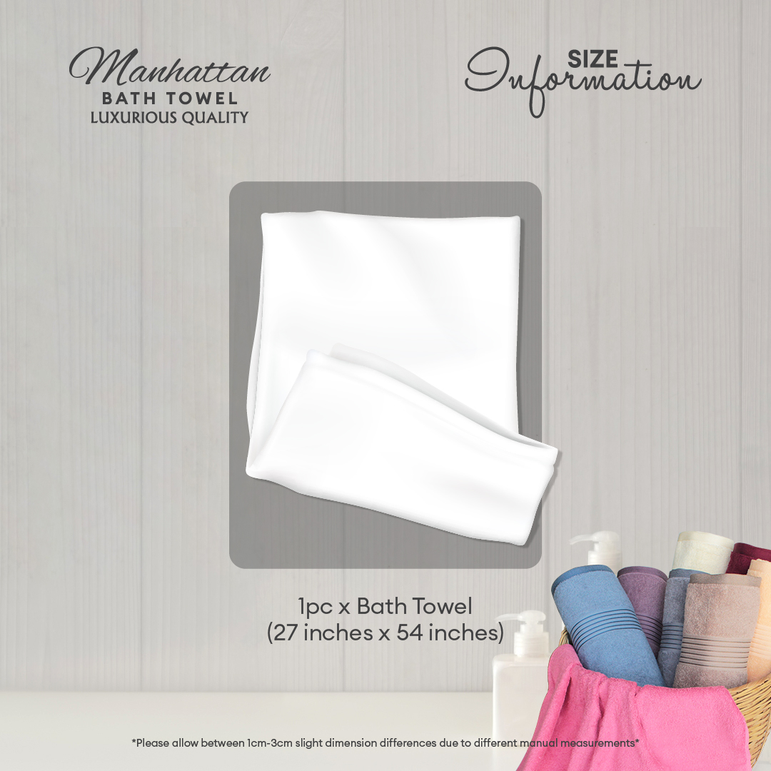 Jean Perry Manhattan Bath Towel [B3] 27 inches x 54 inches | Shopee ...