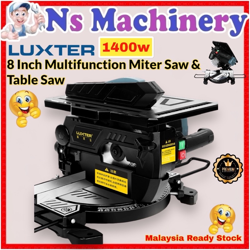 Luxter Professional 8”Multifunction Miter Saw Table saw Aluminium ...