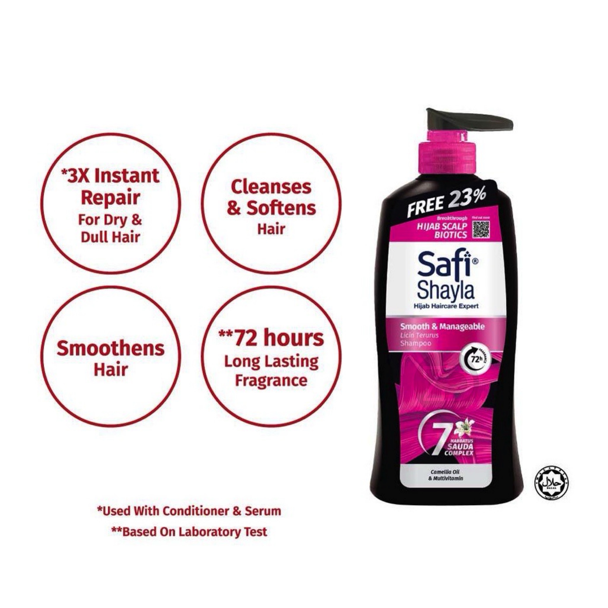 SAFI SHAYLA Shampoo 640g / 320g (Hair Fall Control/Smooth & Manageable ...