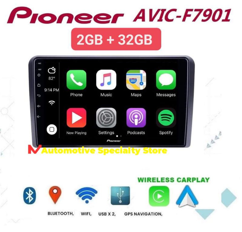 Pioneer 2023 New Model Avic-F7901 Android Multimedia Player Carplay Android auto 9 Inch Screen ...