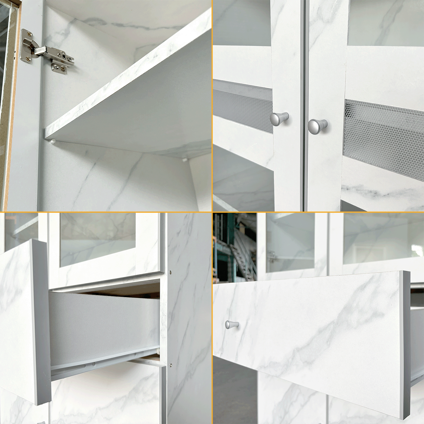 HOMATRIX Kitchen Cabinet Storage Glass Cabinet Almari Simpan Dapur Kaki ...