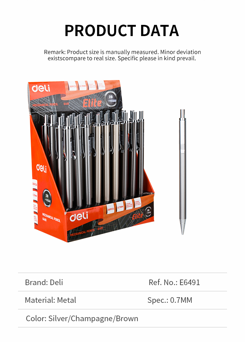 Deli Mechanical Pencil Smooth Writing (0.7mm) E6491 | Shopee Malaysia