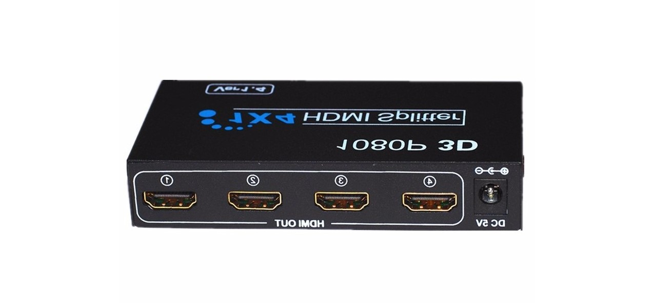 4 Port 4K HDMI Splitter Distributor Support 4K V1.4 HDMI Standard comes ...
