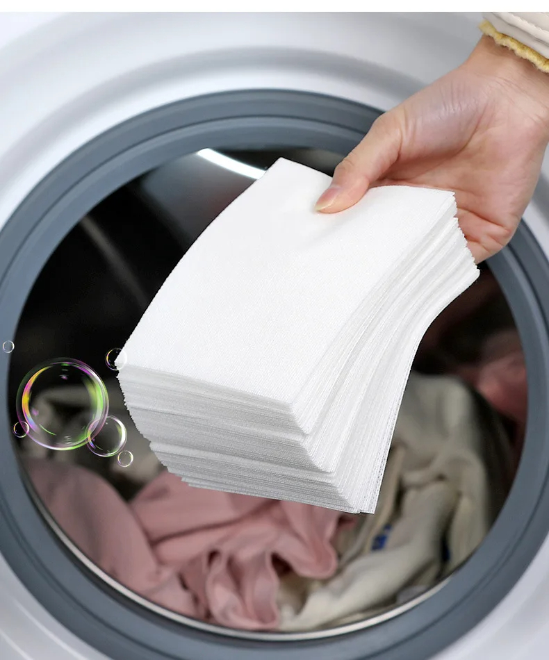 Anti-Dyeing Laundry Absorption Paper Cloth Washing Machine Cleaning ...