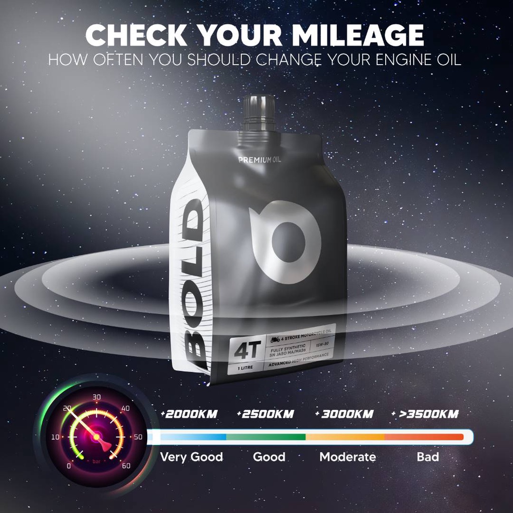 BOLD 4T 1.2L Fully Synthetic 10w40 15w50 MA2 Motorcycle Engine Oil ...