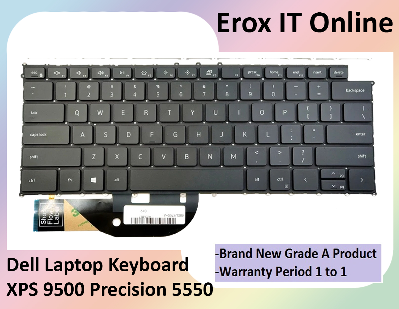 Dell Precision 5550 5560 5750 5760 XPS 9500 9510 9700 9710 0K3VC4 P91F ...
