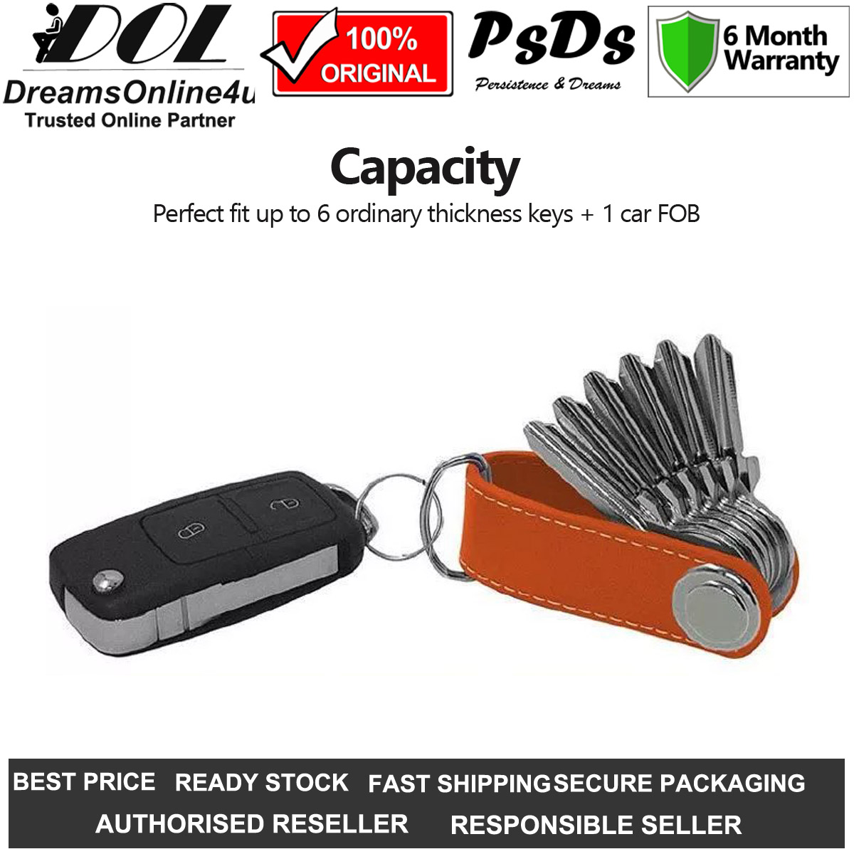 Layzhens Leather Strap Stainless Steel Smart Pocket Key Holder ...