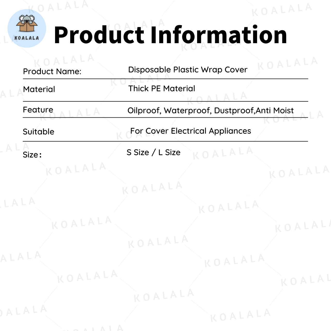 30PCS Large Disposable Plastic Wrap Cover For Appliances Cover ...