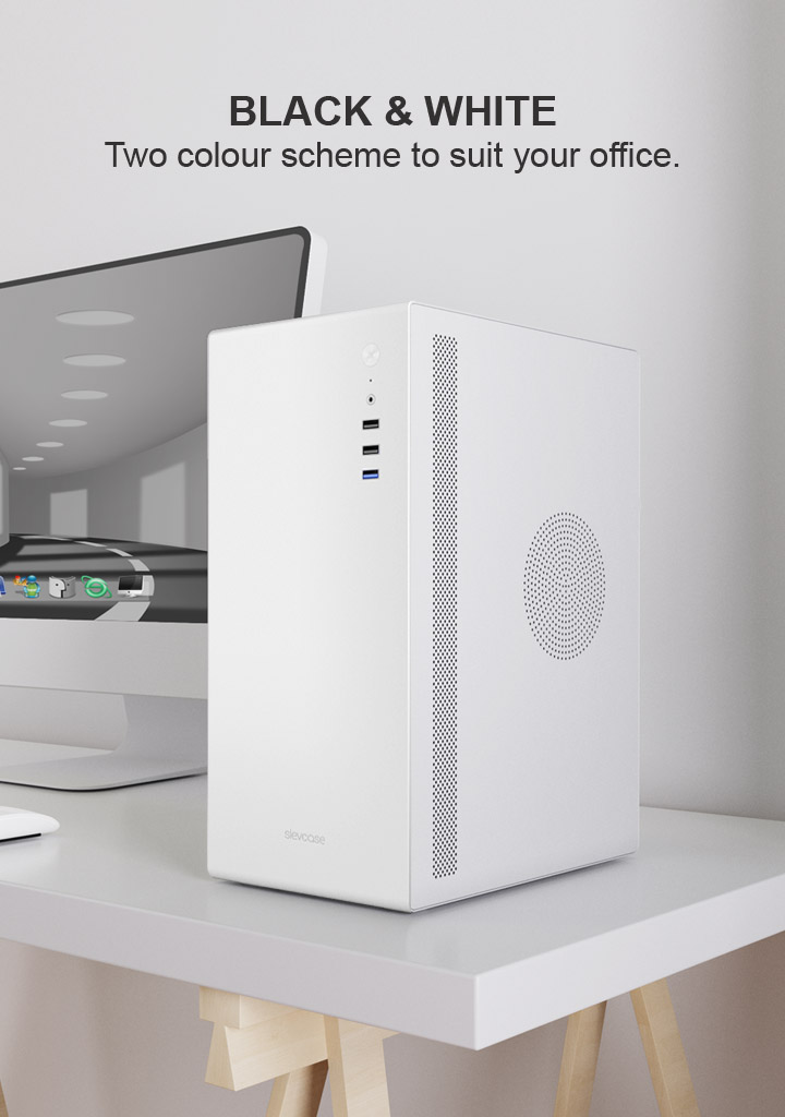 SLEVCASE SPOTLESS mATX Micro ATX Casing with 380W Power Supply PSU ...