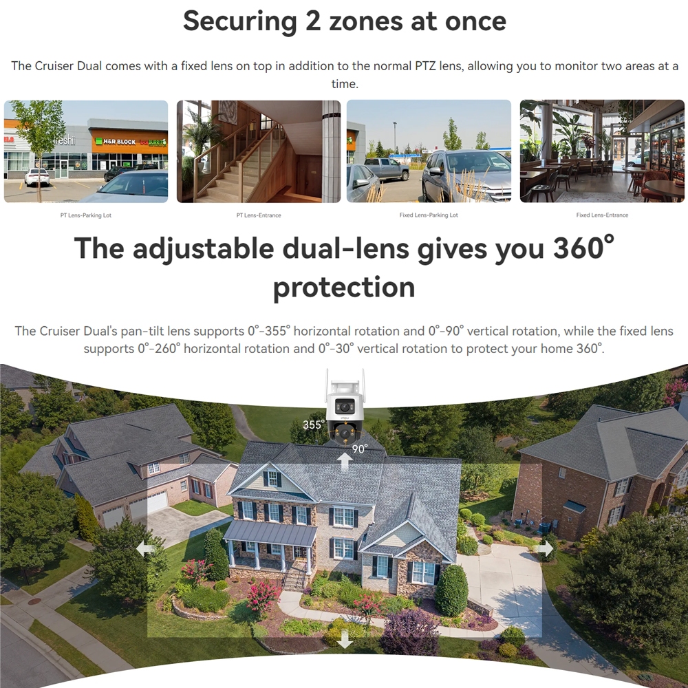 Imou Cruiser Dual (8MP/10MP) Dual Lens Two Way Talk Full Color Night ...