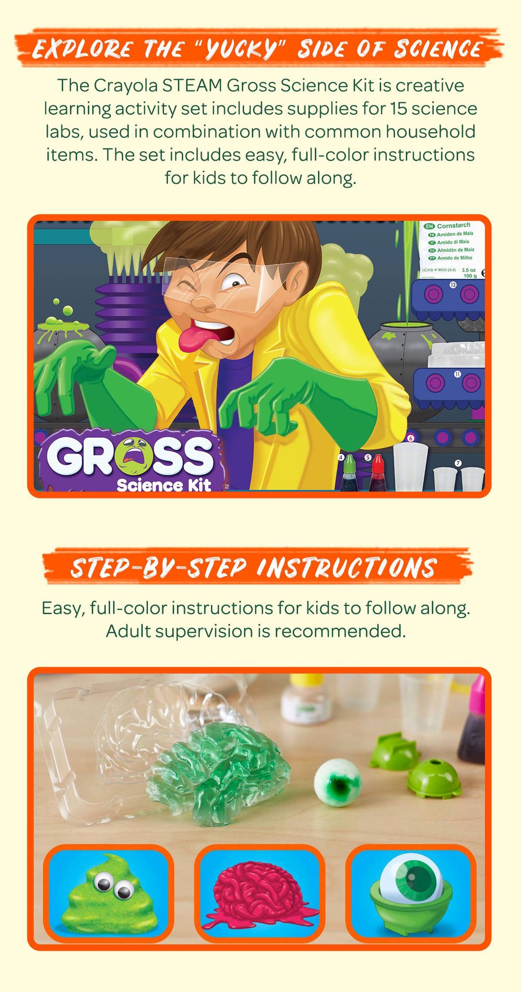 [CNY SALE] Crayola STEAM GROSS LAB KIT 6PK. Age 8 + | Shopee Malaysia