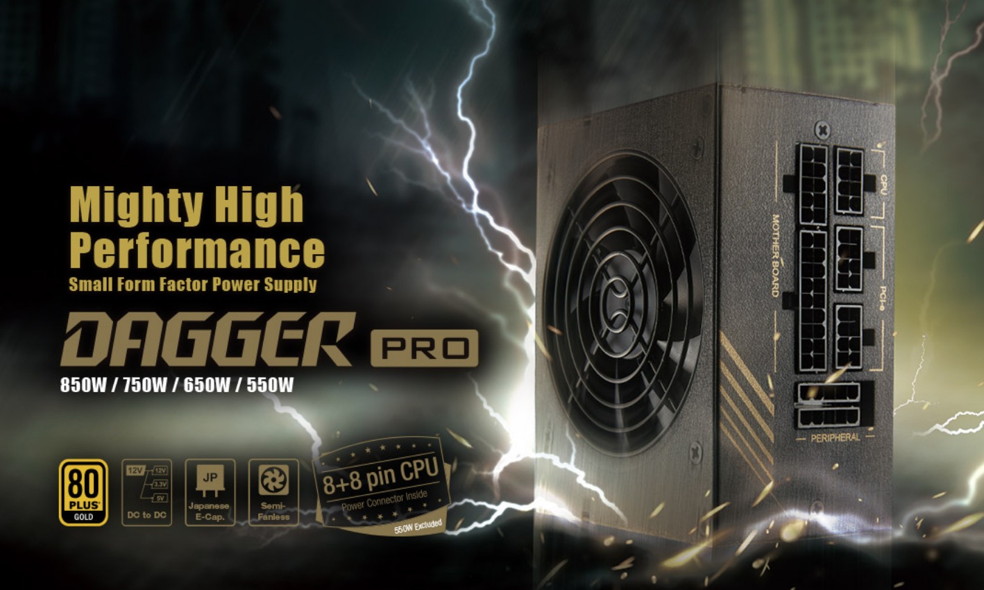 FSP DAGGER PRO SFX 650W 80 PLUS GOLD Full Modular Mini Small Power ...