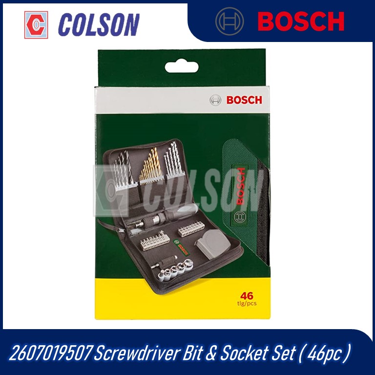COLSON BOSCH 2607019507 46pcs Accessories Set with Pouch Screwdriver ...