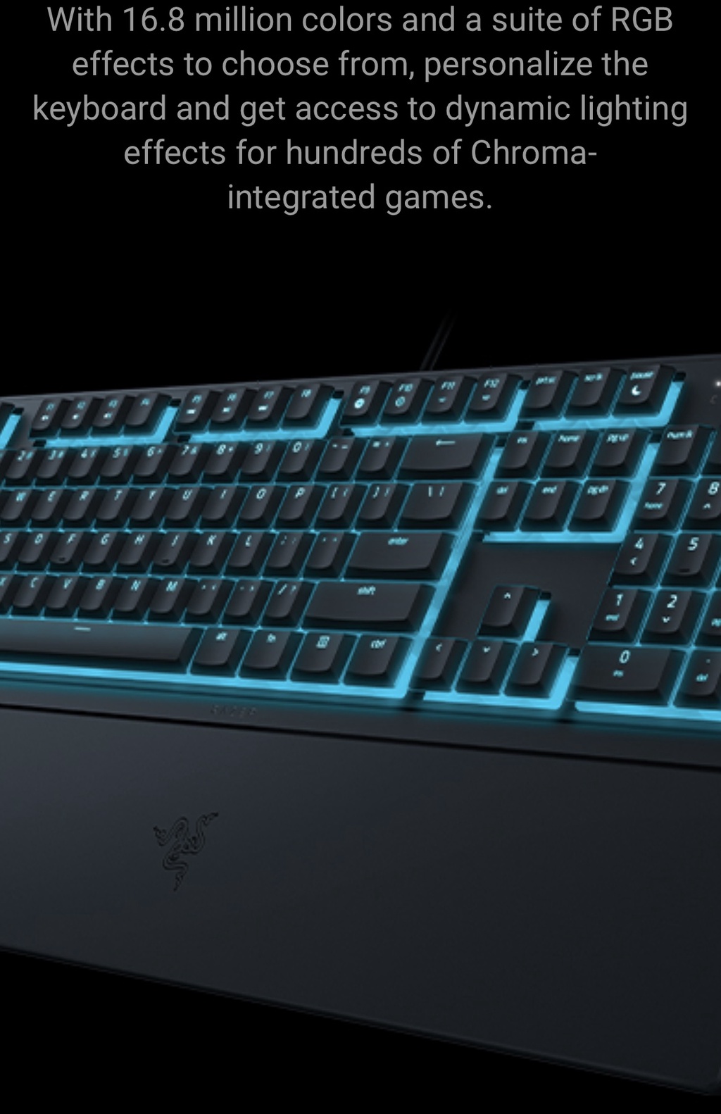 Razer Ornata V3 X Low-Profile Membrane Keyboard With Razer Chorma RGB ...