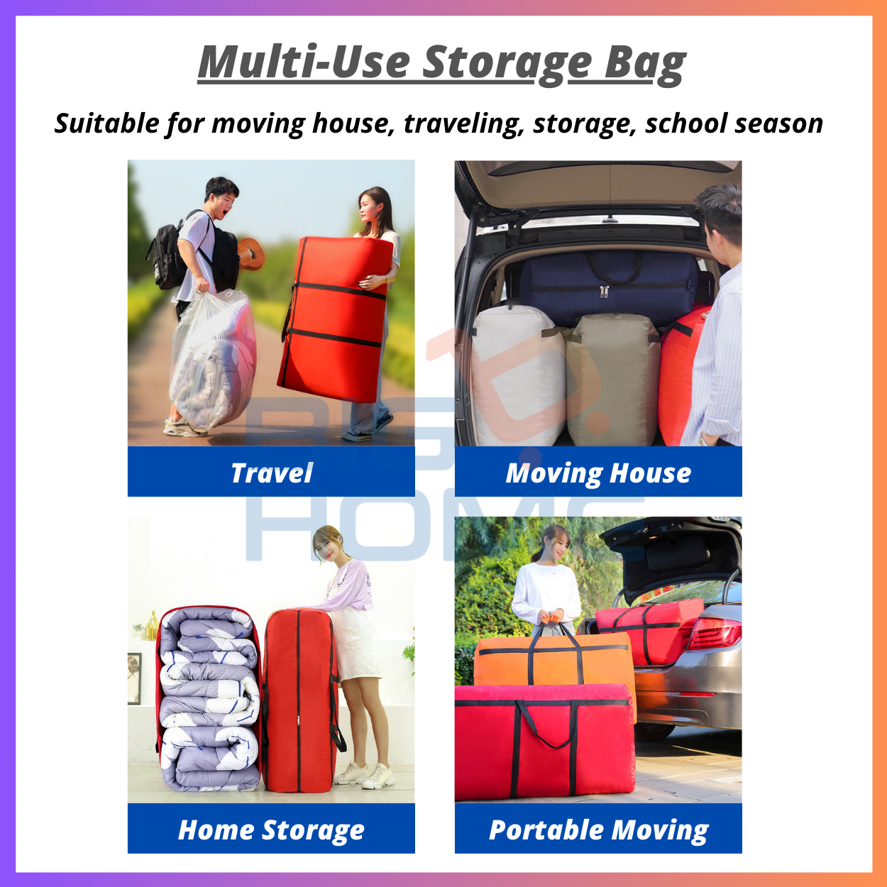 Beg Besar Bag Storage Beg TOTO Guni IKEA Bag Biru Big Bag Storage Tahan ...