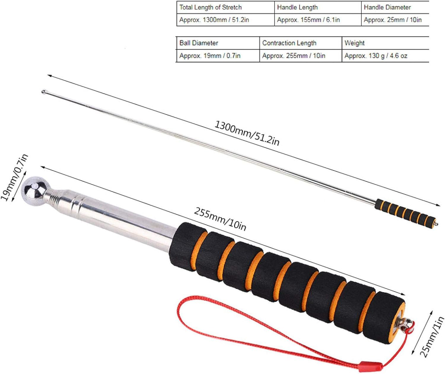 1pcs 1.3m Tile Checker Telescopic Test Hammer (Mosaic Checker Bearing ...