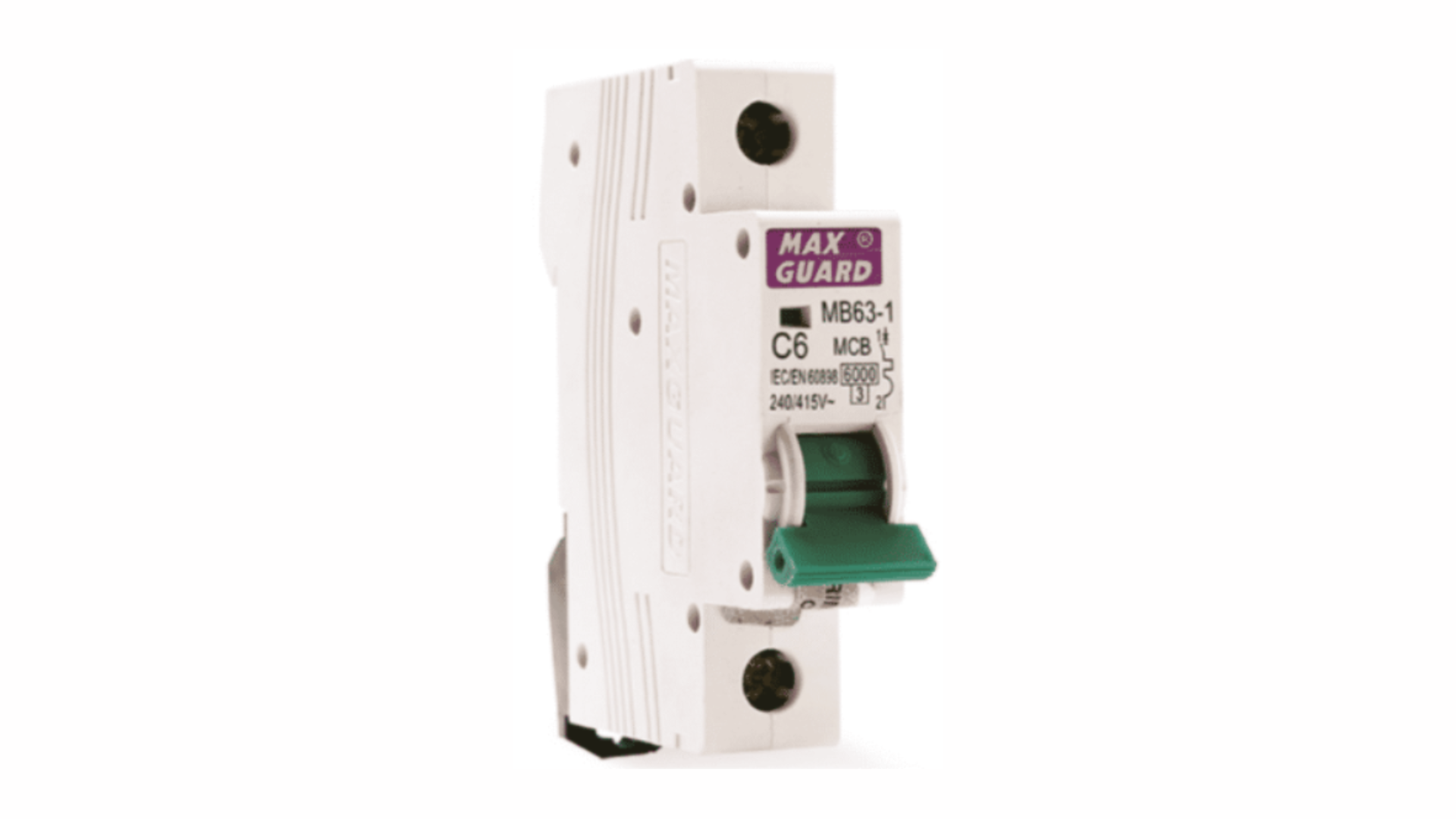 Maxguard Single 1 Pole 6A MCB Circuit Breaker Type C 6KA 240V / 415V ...