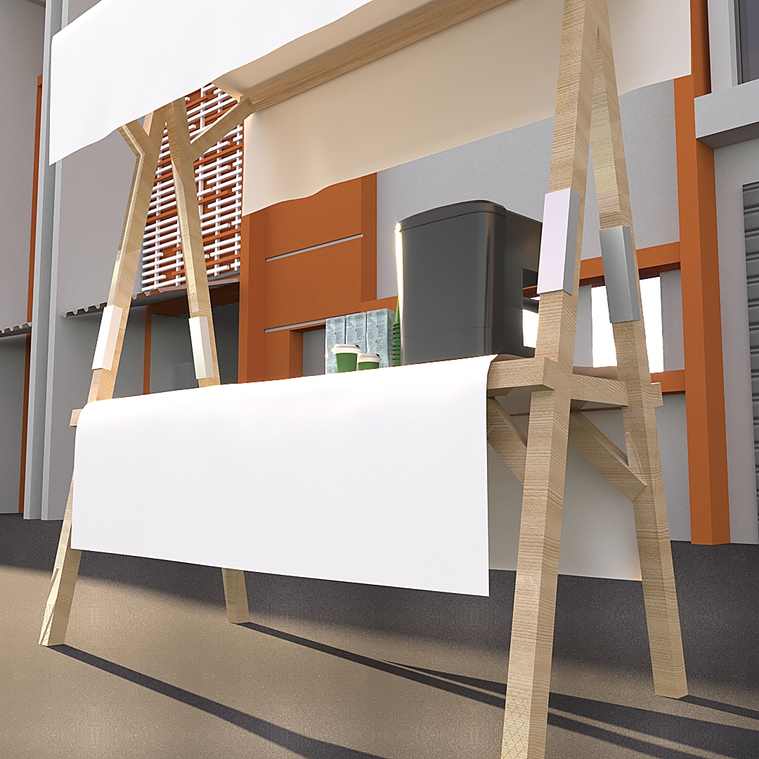 Solid wood celebrity booth display rack folding table market night ...