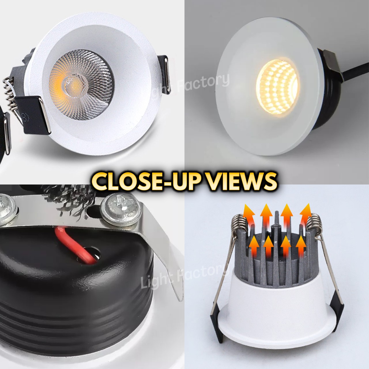 SOVER LED Spotlight 3W Recessed Cabinet Light LED Recessed Eyeball ...