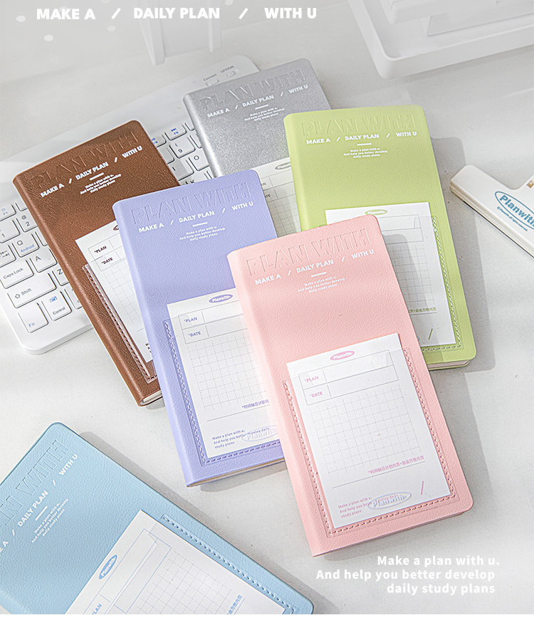 INS Planwith 48K PU Leather Cover Planner To-do-list Timeline Grid ...