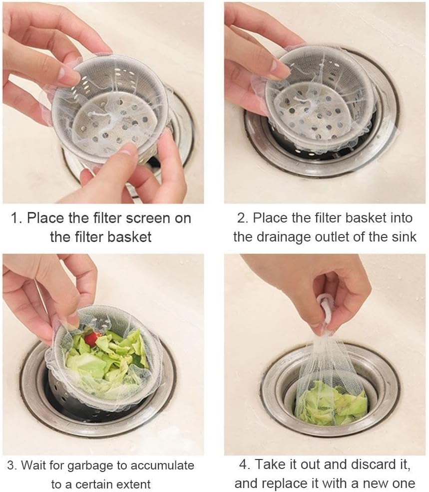 Kitchen Sink Filter Floor Drain Garbage Bag Sink Sewer Anti-clogging ...