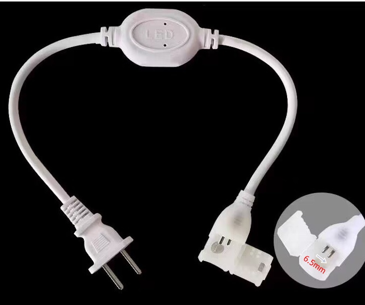 AC240V COB LED Strip Light Power Adapter EU Power Plug 2 Pin Distance ...
