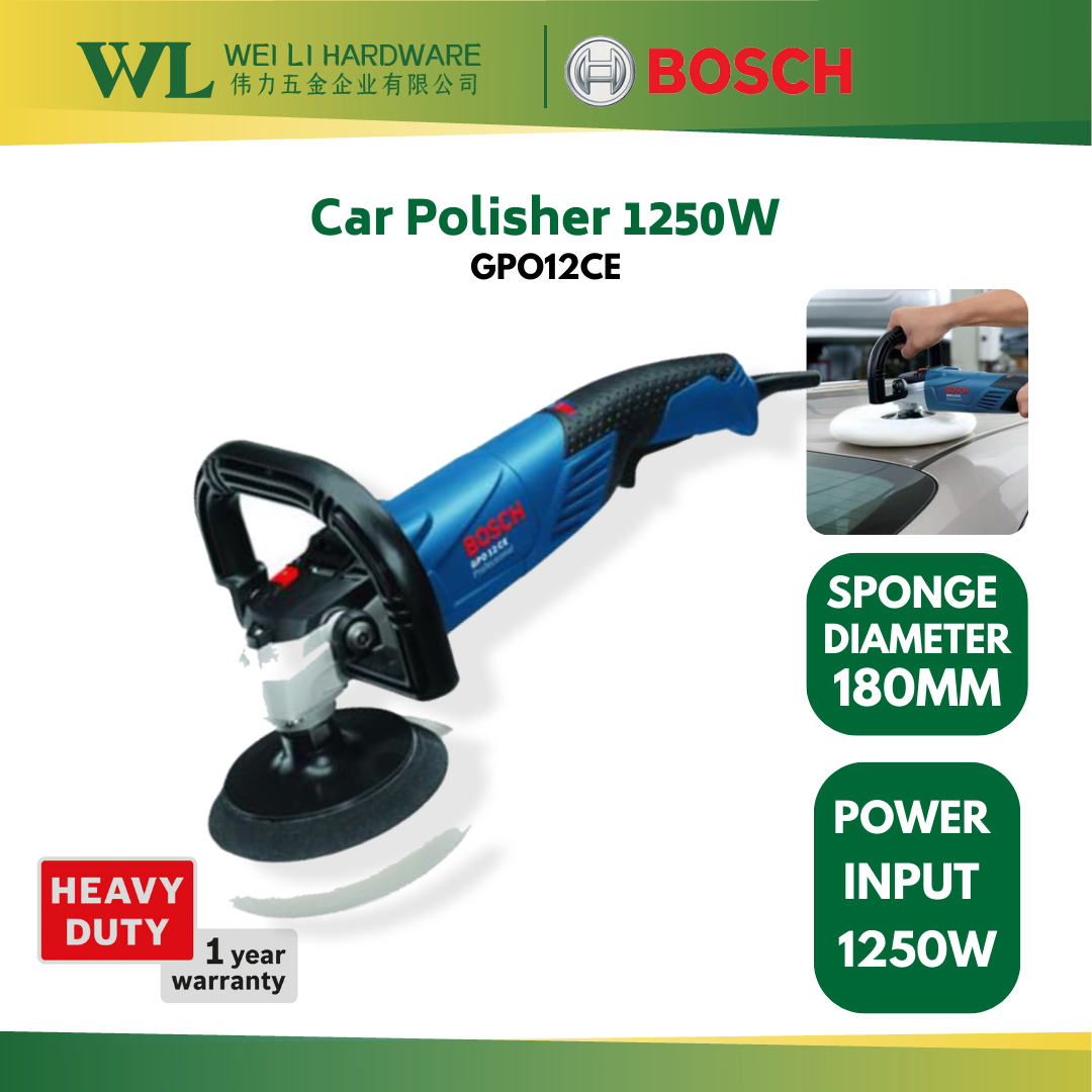Bosch GPO12CE 7" Car Polisher Machine 1250W/ Bosch Polish Machine ...