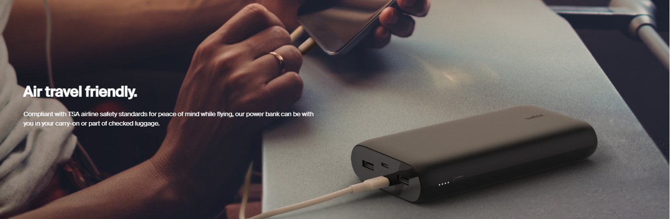Belkin BPB016btBK 26000mAh BoostCharge Power Bank 4-Port 32W PD PPS ...