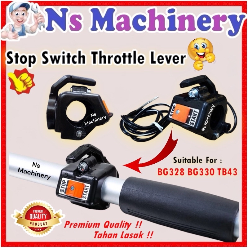 Brush Cutter Stop Switch Throttle Lever BG328 TL33 TL43 Mesin Rumput ...